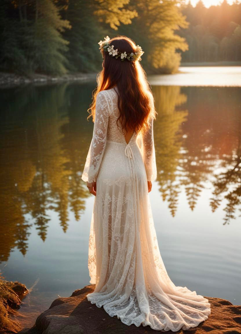 The Lake Nymphs boho wedding dress | Atelier Calliste